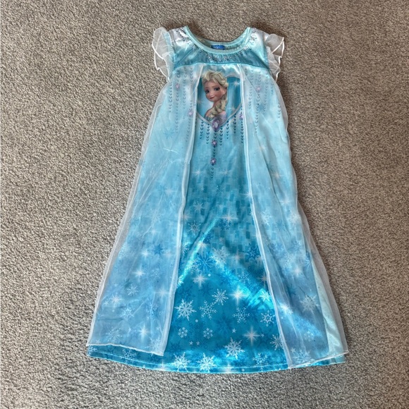 Disney | Pajamas | Disney Frozen Blue Kids Costume Pajamas Nightgown ...
